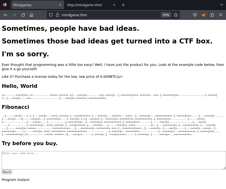TryHackMe - Mindgames | MHuy